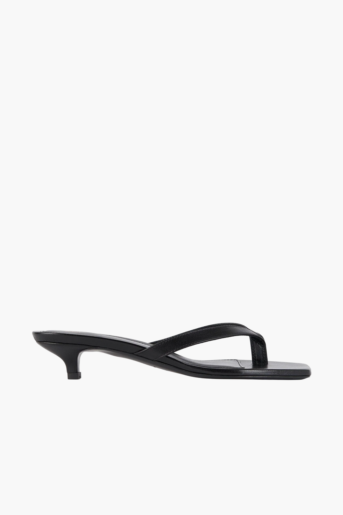 TOTEME LEATHER HEELED FLIP FLOPS IN BLACK | THE NEW TREND – The New Trend