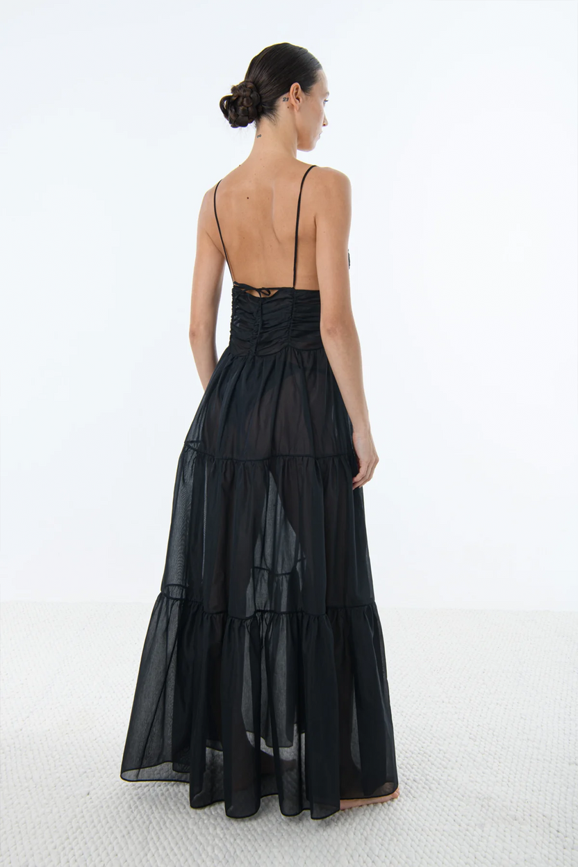 MORE NOIR MAEVE OPEN FRONT MAXI DRESS IN BLACK | THE NEW TREND – The ...